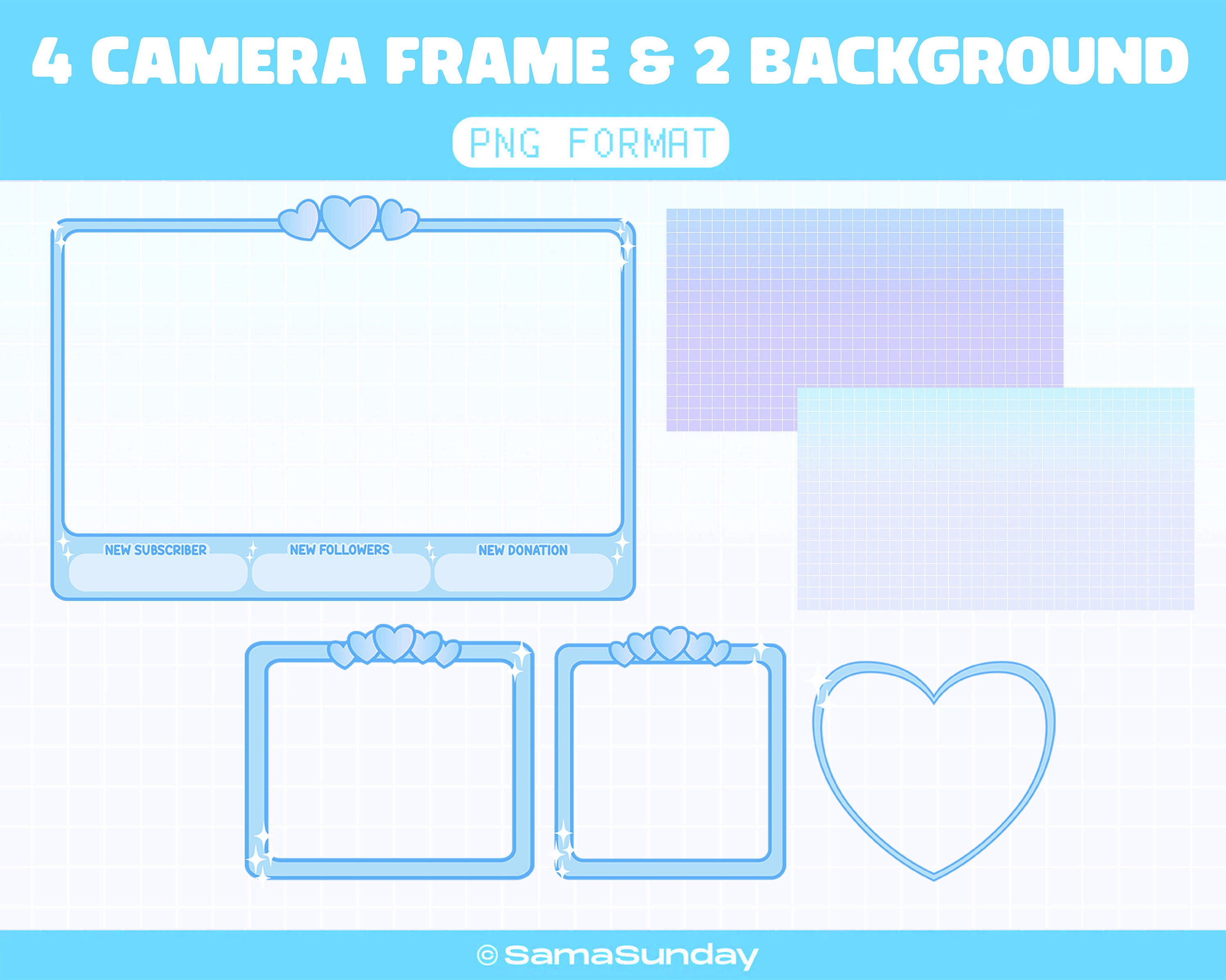 Blue Sky Pastel Love Stream Overlay Package Twitch, Twitch Stream ...