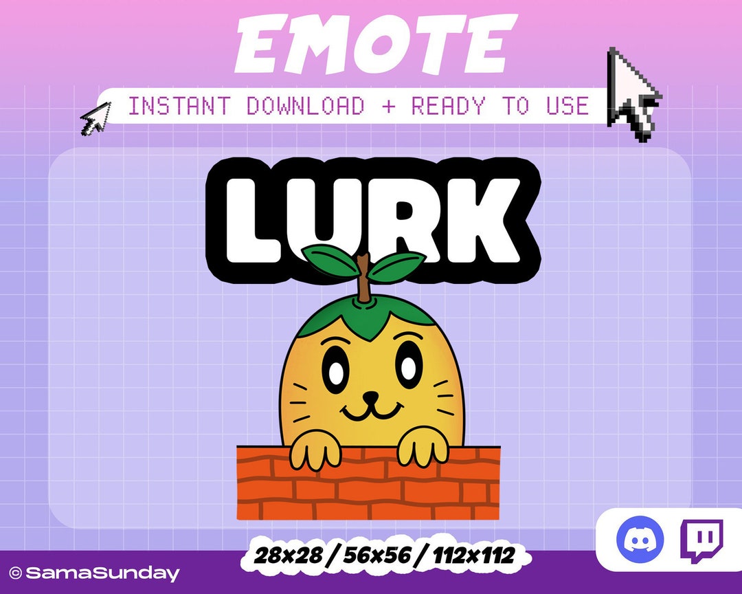 Lurk Emote, Twitch Emote, Discord Emote, Youtube Emote, Streamer Emote ...