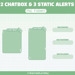 Green Love Cute Aesthetics Stream Overlay Package Twitch, Twitch Stream ...