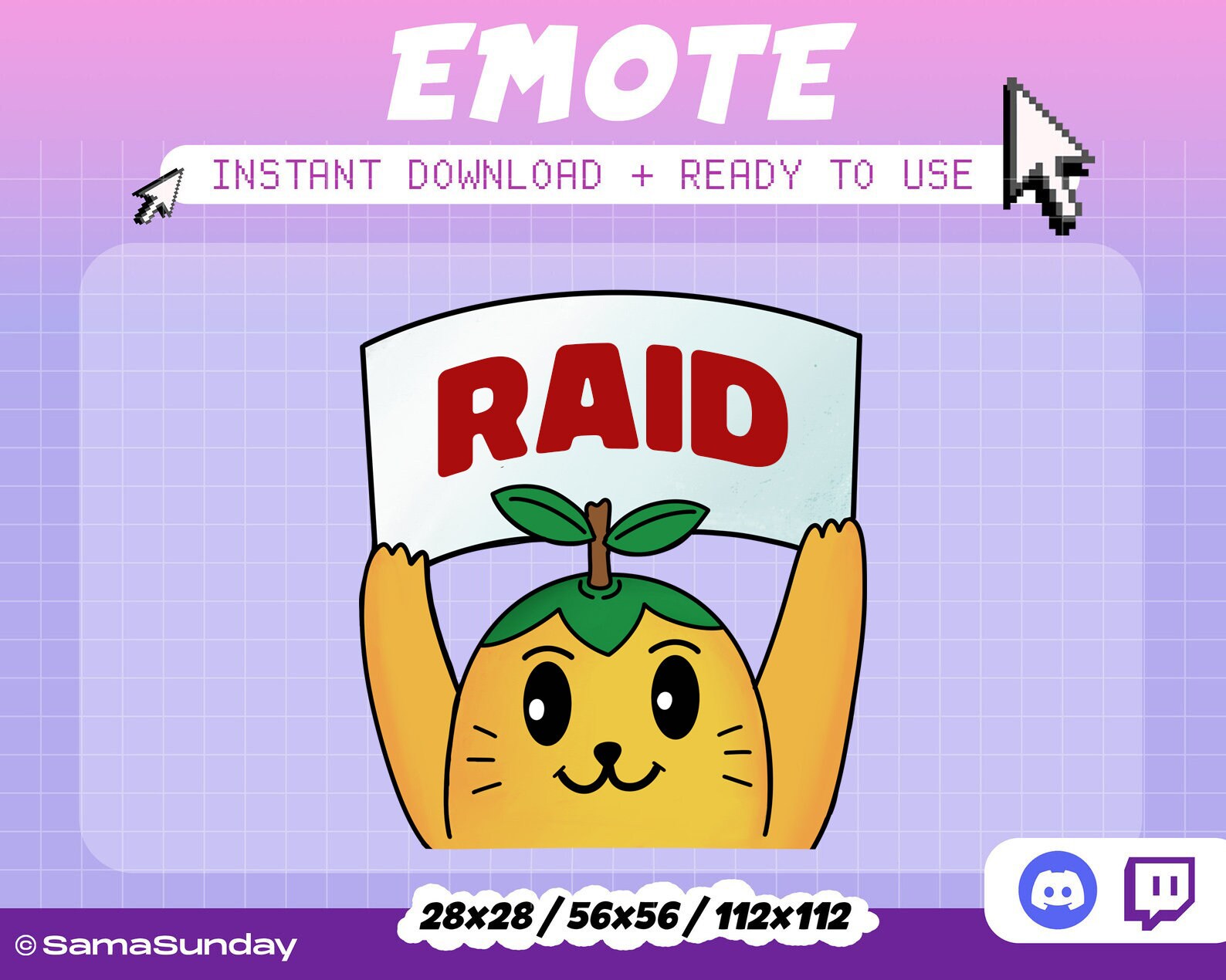 Raid Emote, Twitch Emote, Discord Emote, Youtube Emote, Streamer Emote ...