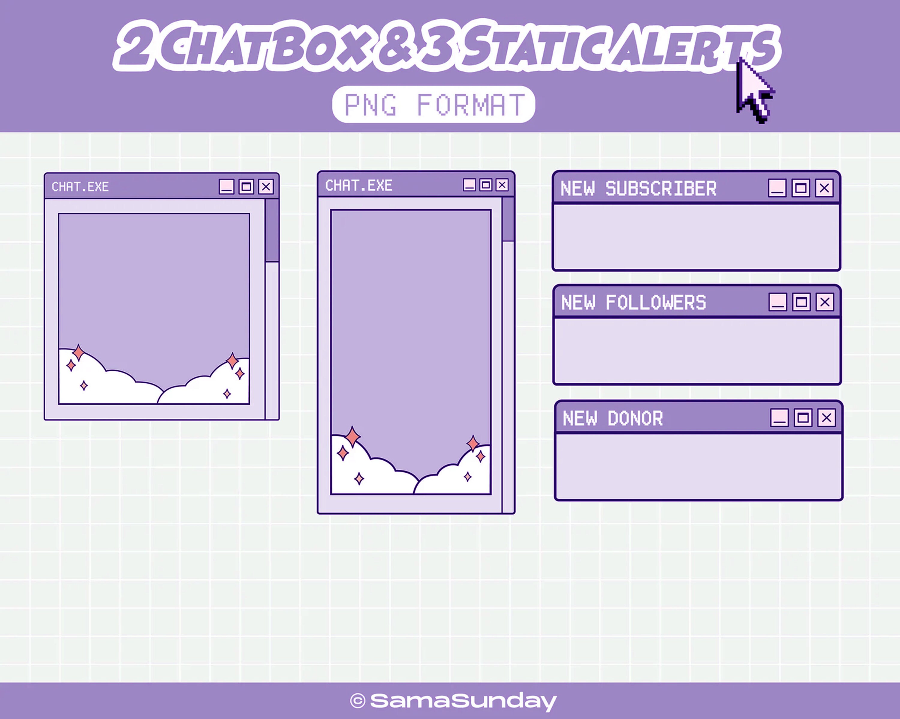 Stream Overlay Package Twitch, Twitch Stream Package, Purple Pastel ...