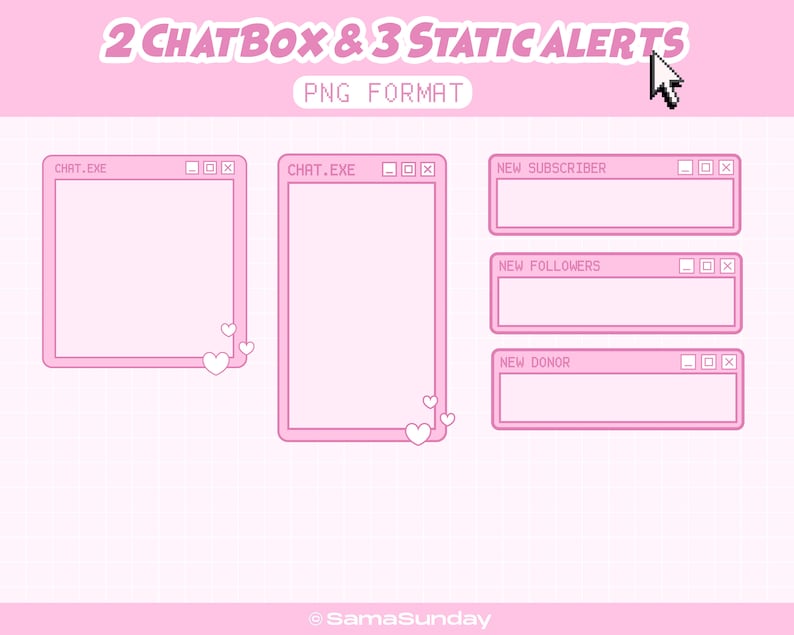 Stream Overlay Package Twitch, Pink Twitch Stream Package, Pink Pastel ...