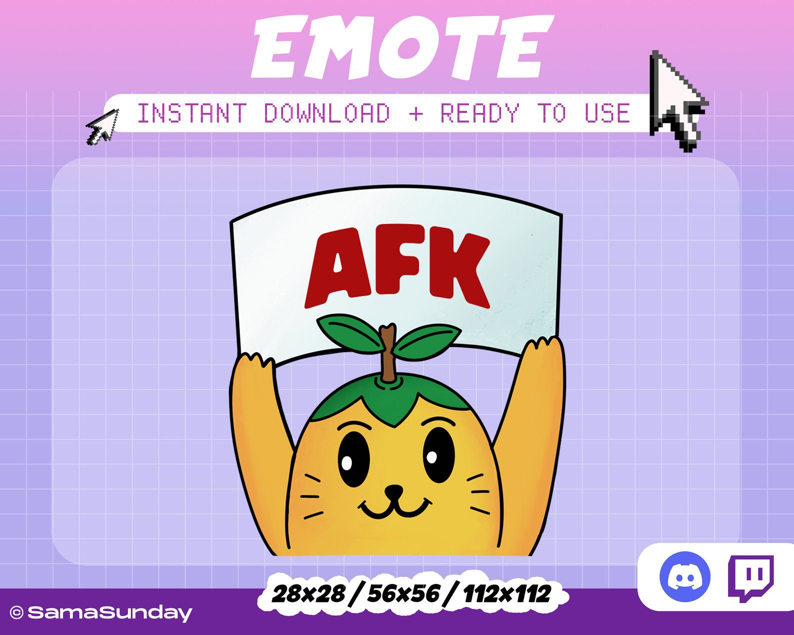 AFK Emote, Twitch Emote, Discord Emote, Youtube Emote, Streamer Emote ...