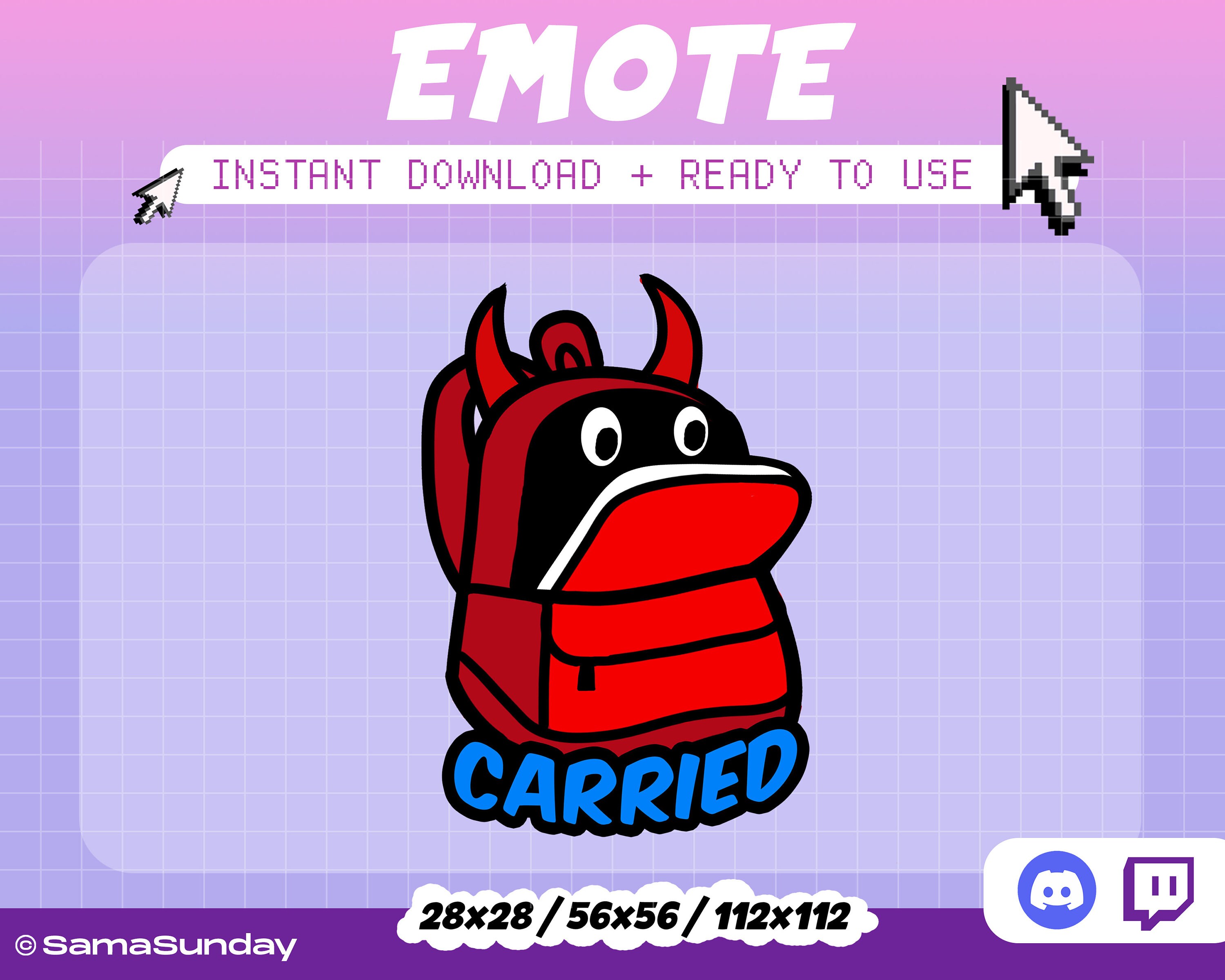 CARRIED Emote, Twitch Emote, Discord Emote, Youtube Emote, Streamer ...