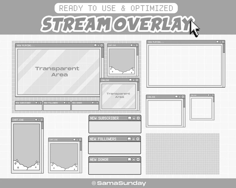 Stream Overlay Package Twitch, Twitch Stream Package, Ash Gray Overlay ...