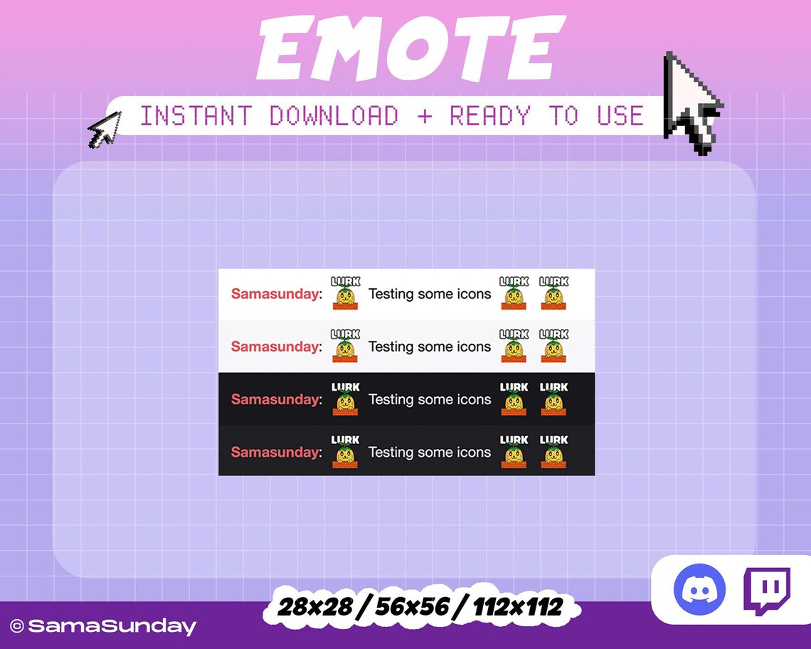 Lurk Emote, Twitch Emote, Discord Emote, Youtube Emote, Streamer Emote ...