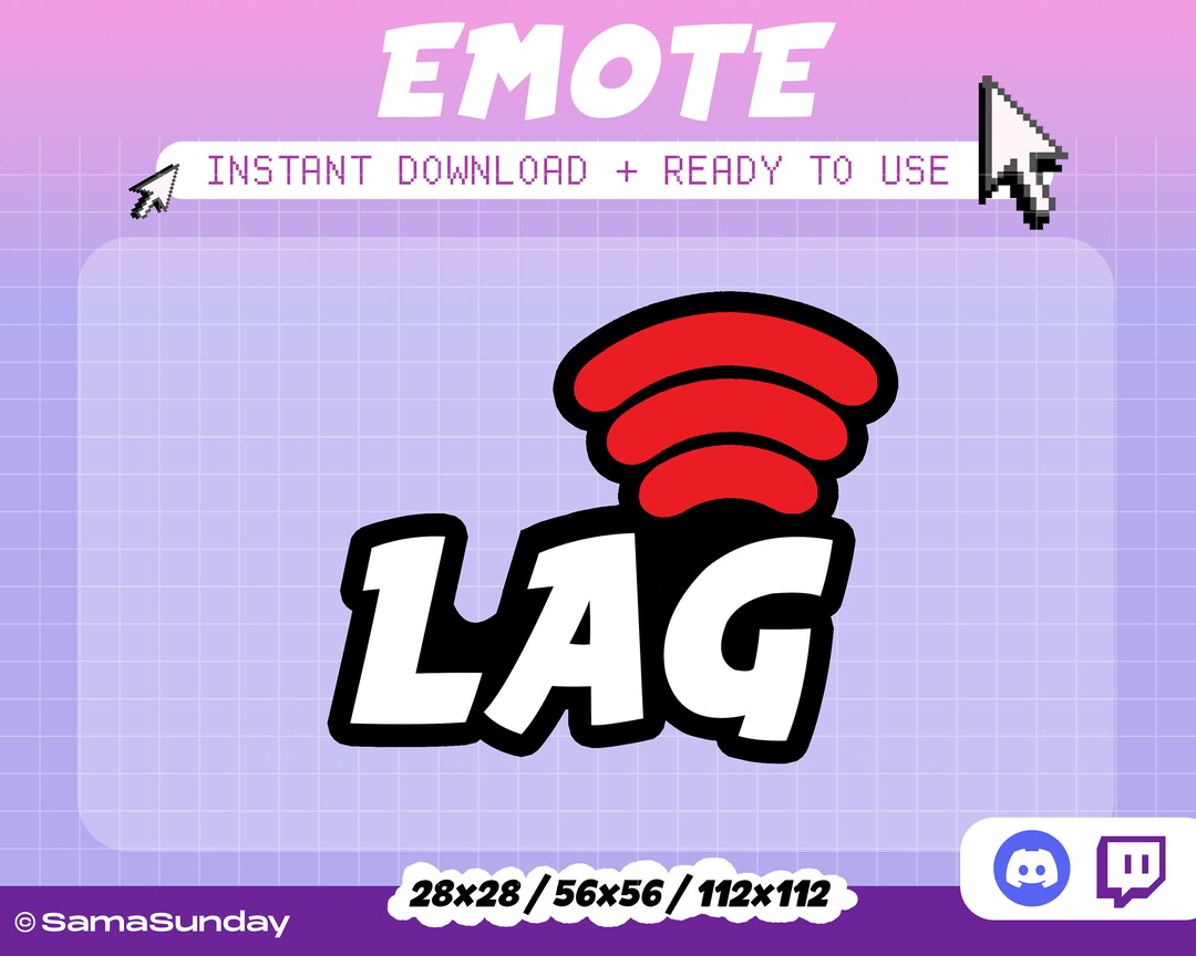 LAG SIGNAL Emote, Twitch Emote, Discord Emote, Youtube Emote, Streamer ...