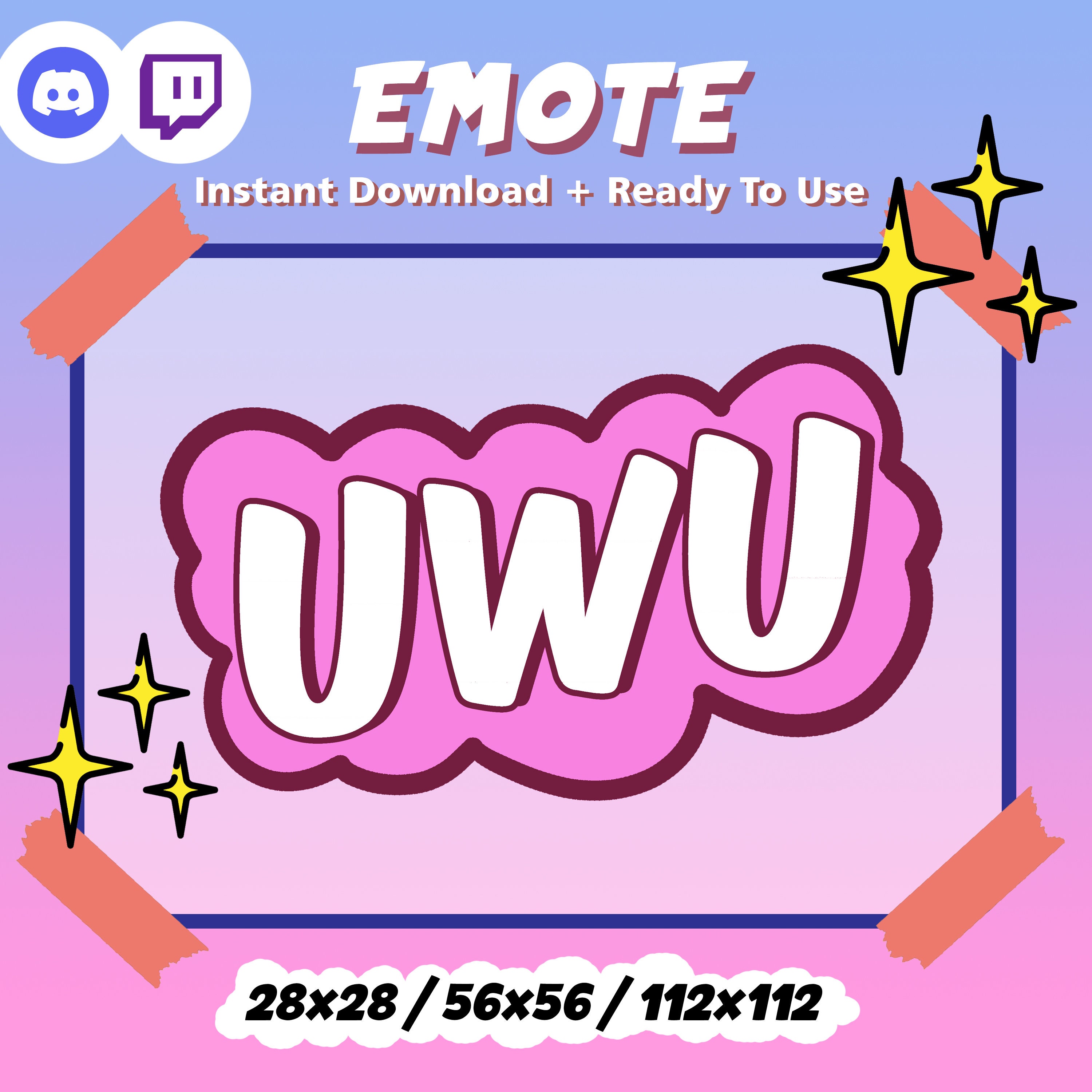 UWU Emote Twitch Emote Discord Emote Youtube Emote | Etsy Canada