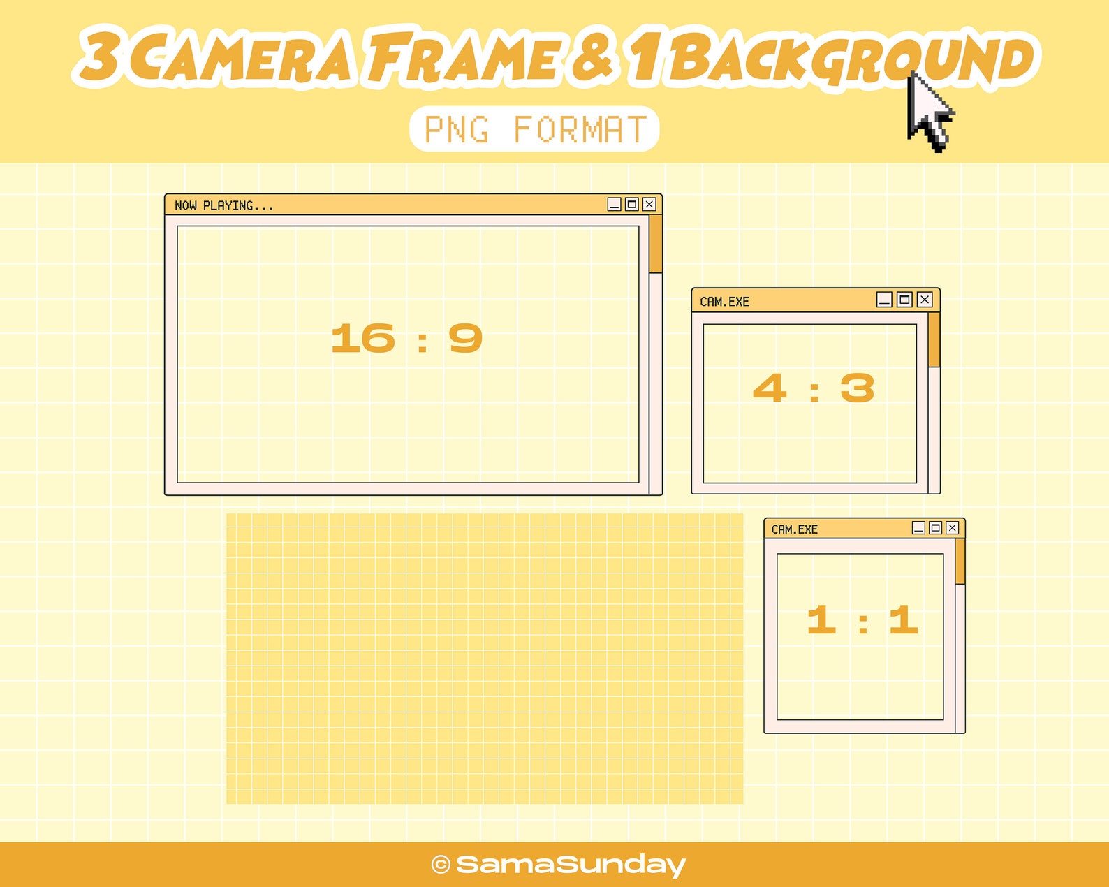 Stream Overlay Package Twitch, Yellow Twitch Stream Package,yellow ...