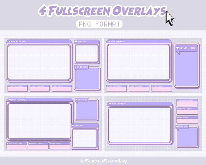 Stream Overlay Package for Twitch, Cute Aesthetic Overlay, Kawaii ...