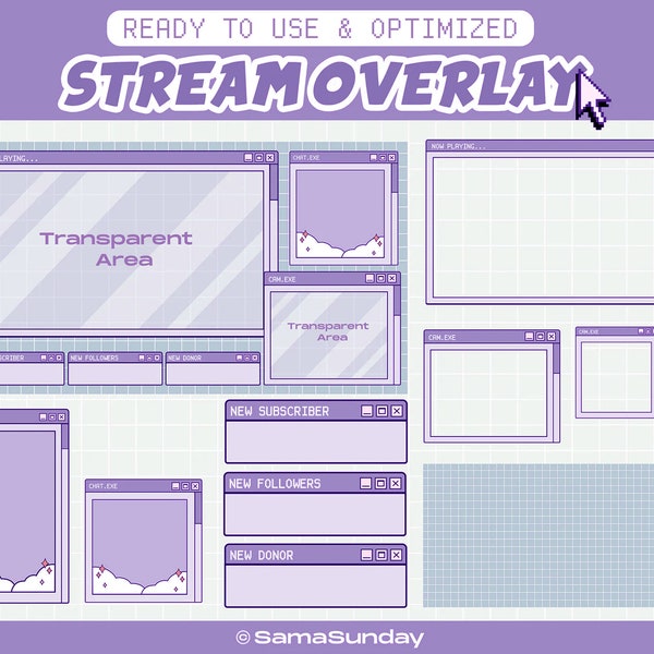 Twitch Overlay Purple - Etsy