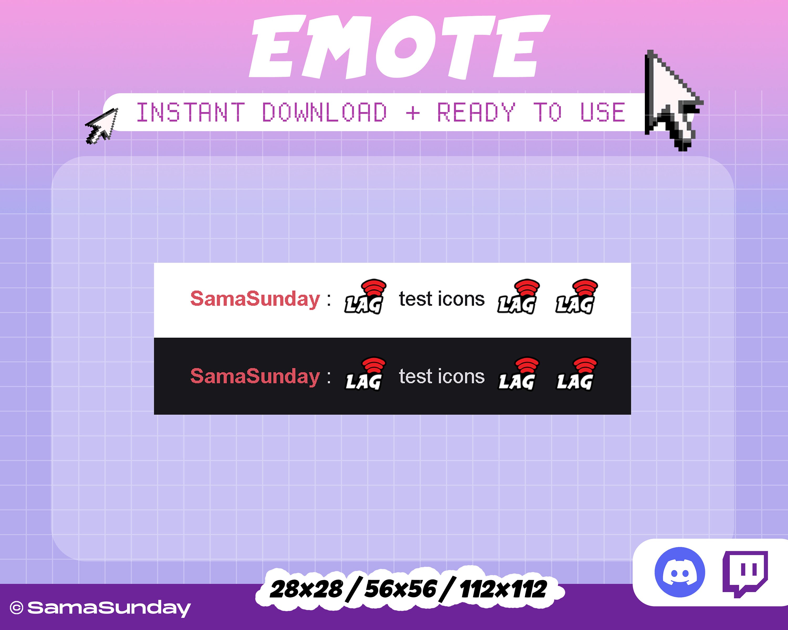 LAG SIGNAL Emote, Twitch Emote, Discord Emote, Youtube Emote, Streamer ...