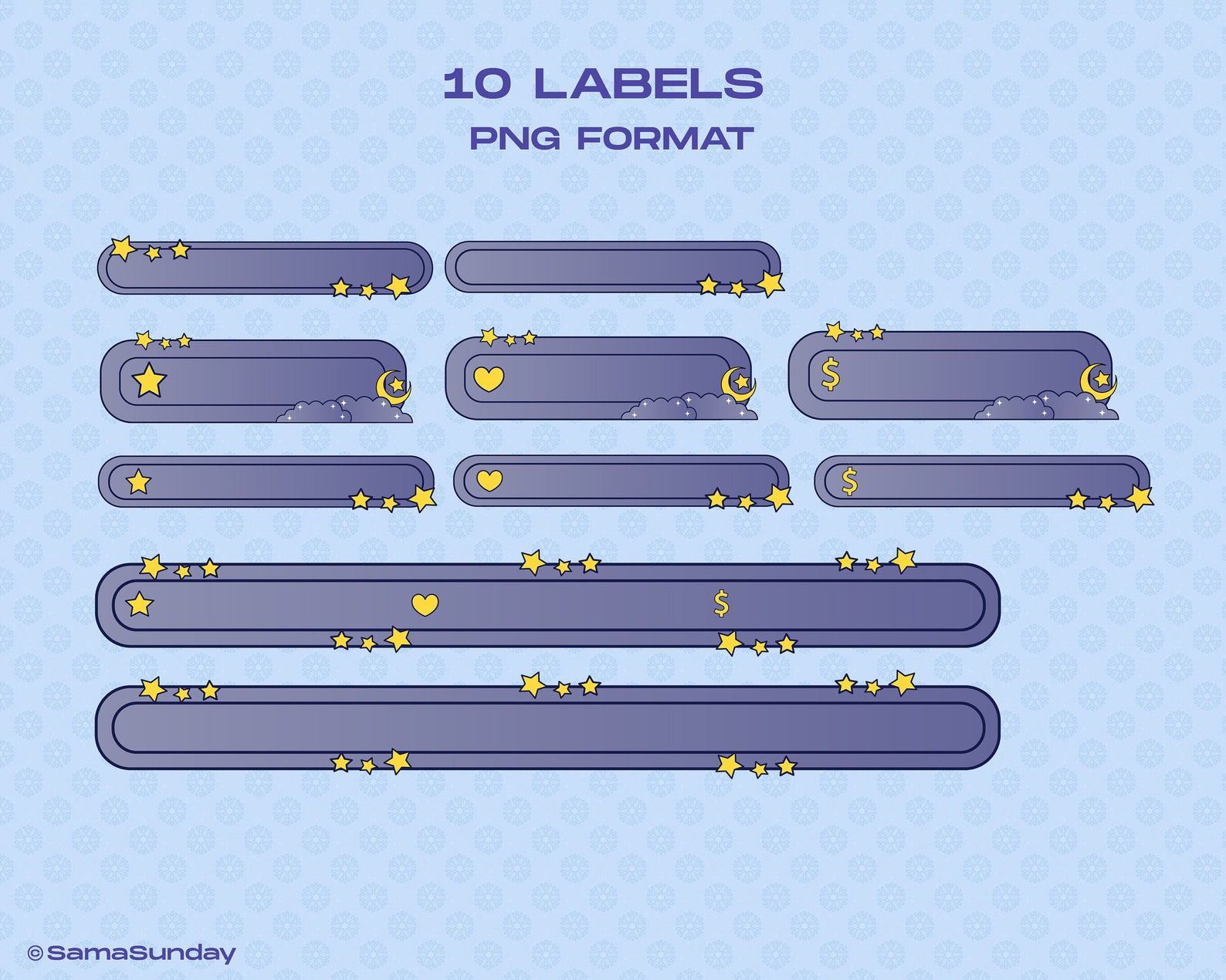 Animated Moon and Star Stream Overlay Package for Twitch, Twitch Stream ...