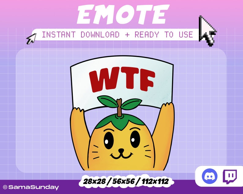 WTF Emote, Twitch Emote, Discord Emote, Youtube Emote, Streamer Emote ...