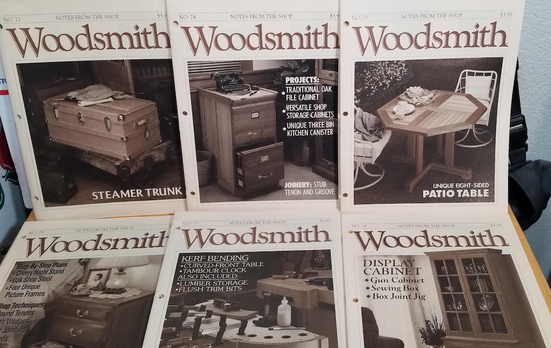 Woodsmith Magazines Six Volume 13 Issues No. 73 Thru 78 Woodworking ...