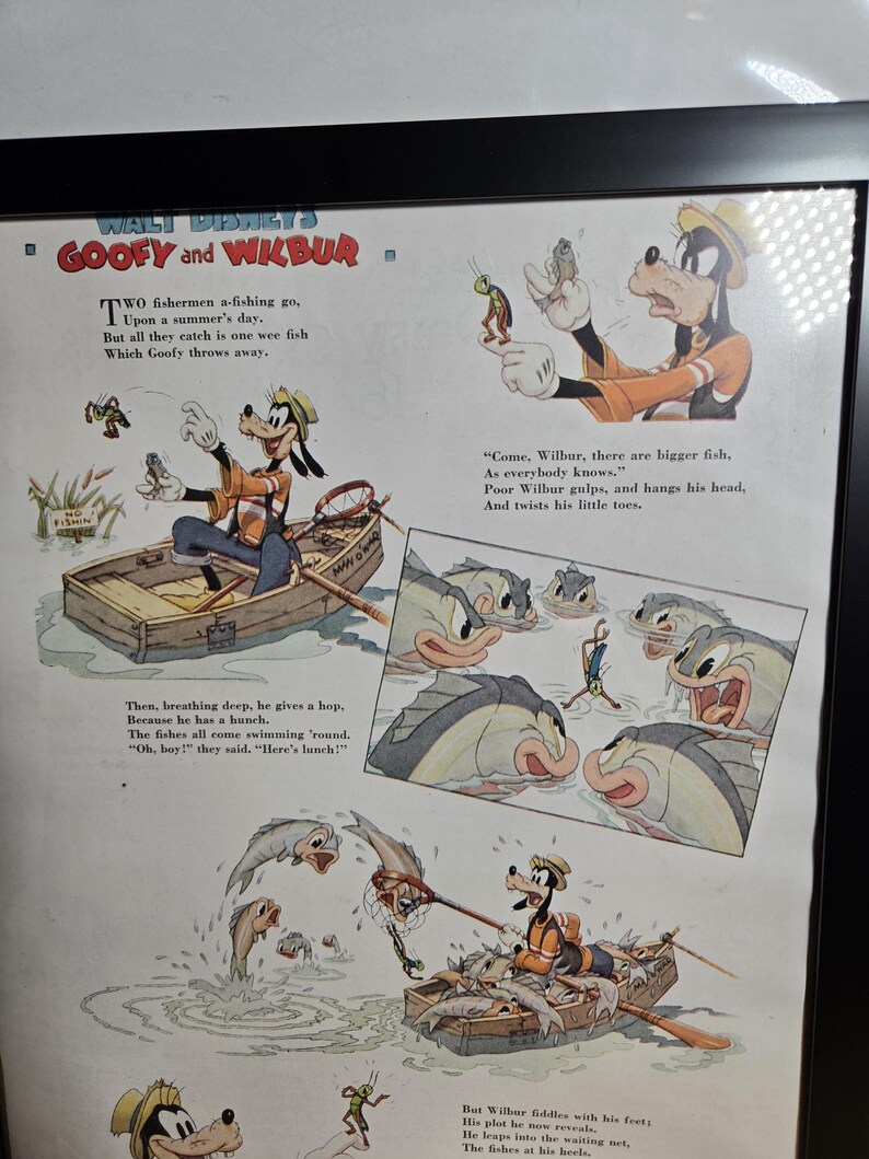 Walt Disney's Mickey Mouse Original Framed Comic "goofy and Wilbur" May ...