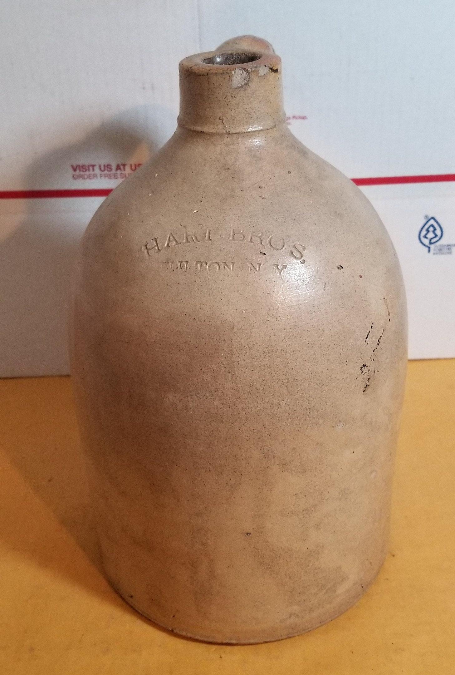 Hart Bros. 1-gallon Salt Glazed Stoneware Jug Fulton NY - Etsy