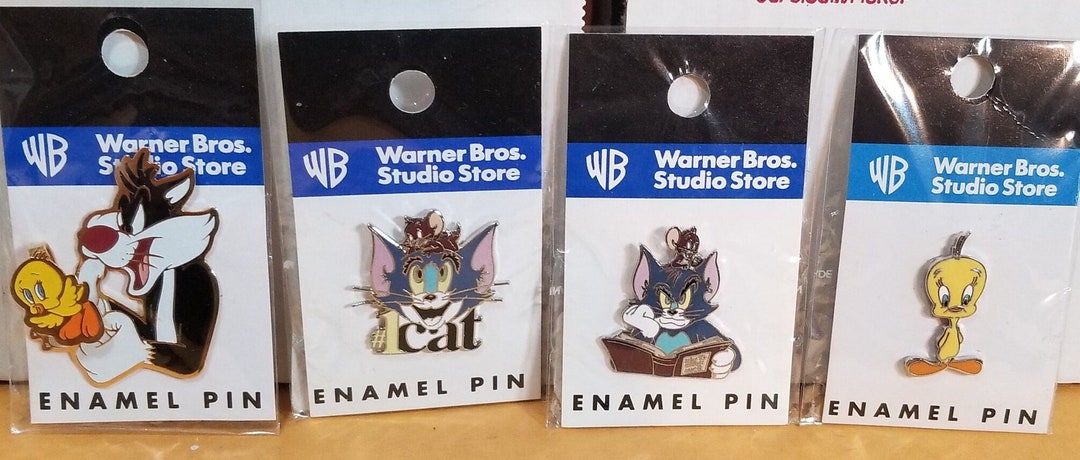 Four Warner Bros. Studio Store Enamel Pins One Tweety Bird and Three ...