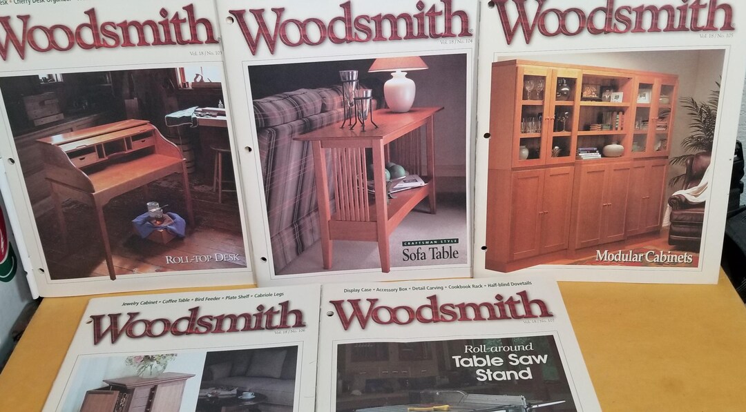 Woodsmith Magazines Five Volume 18 Issues No. 103 Thru 107 Woodworking ...