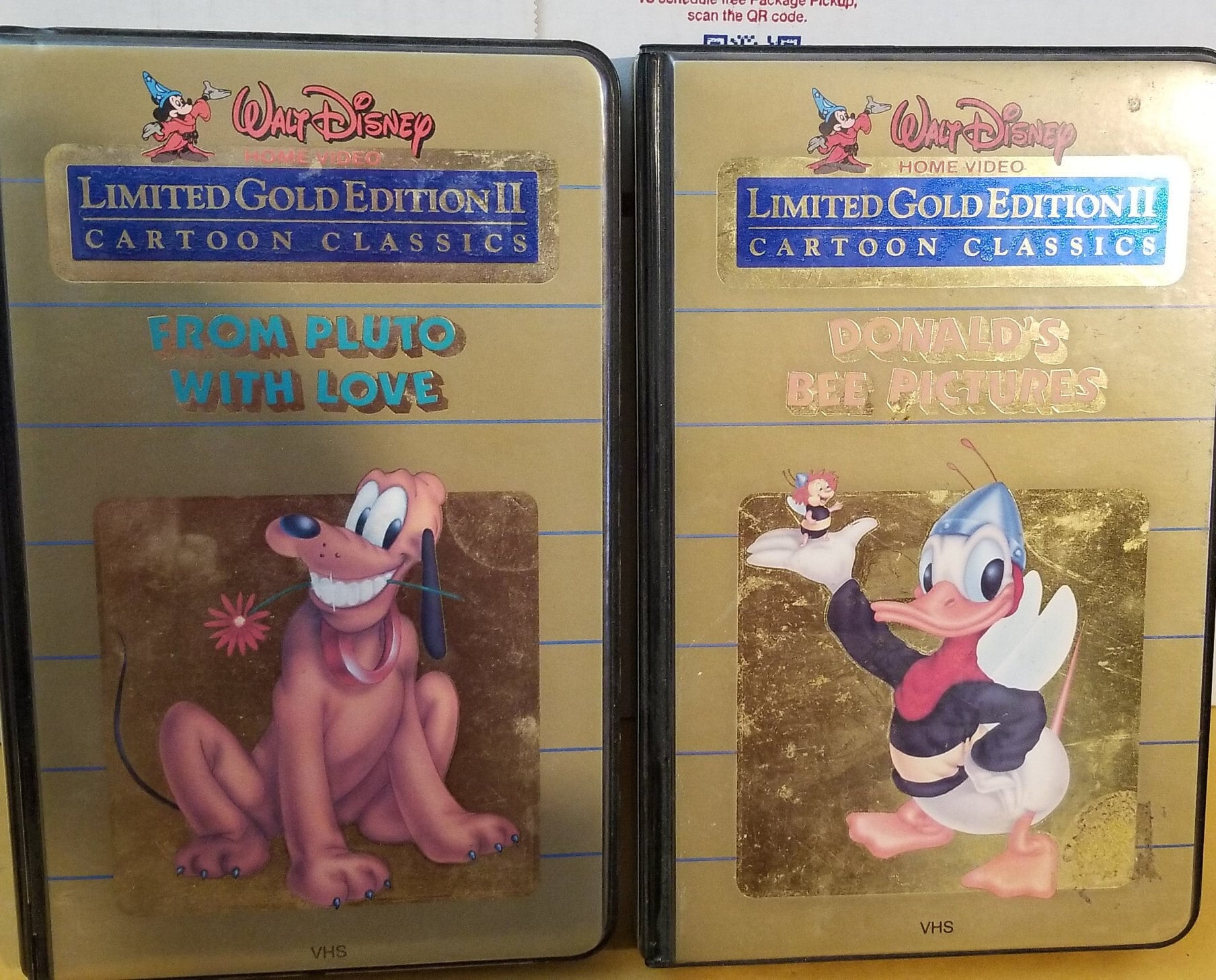 Two Walt Disney VHS Tapes: Cartoon Classics donald's Bee Pictures and ...