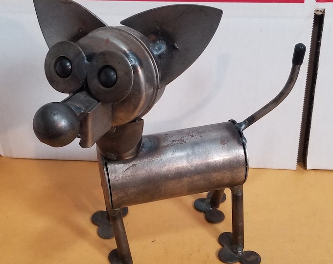 Metal Puppy Dog Welded Folk Art Figurine - Etsy