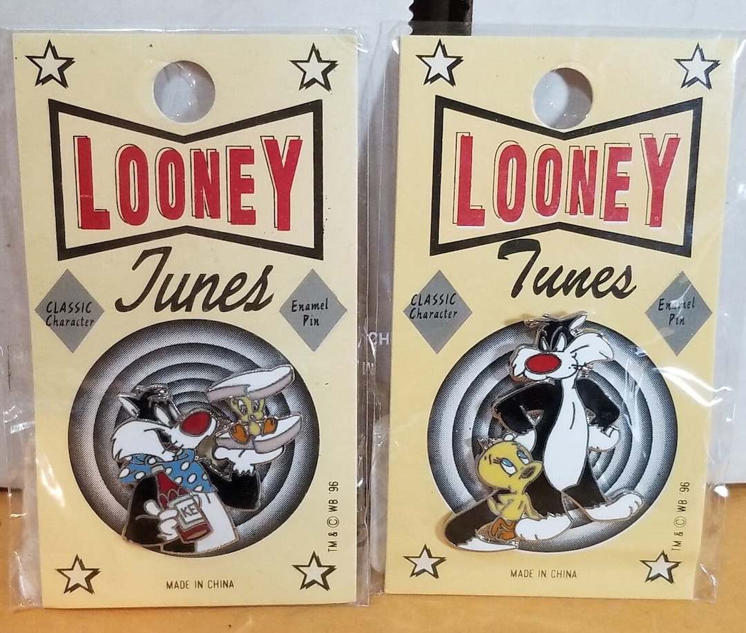 Two Looney Tunes Enamel Collector Pins Sylvester and Tweety Bird ...