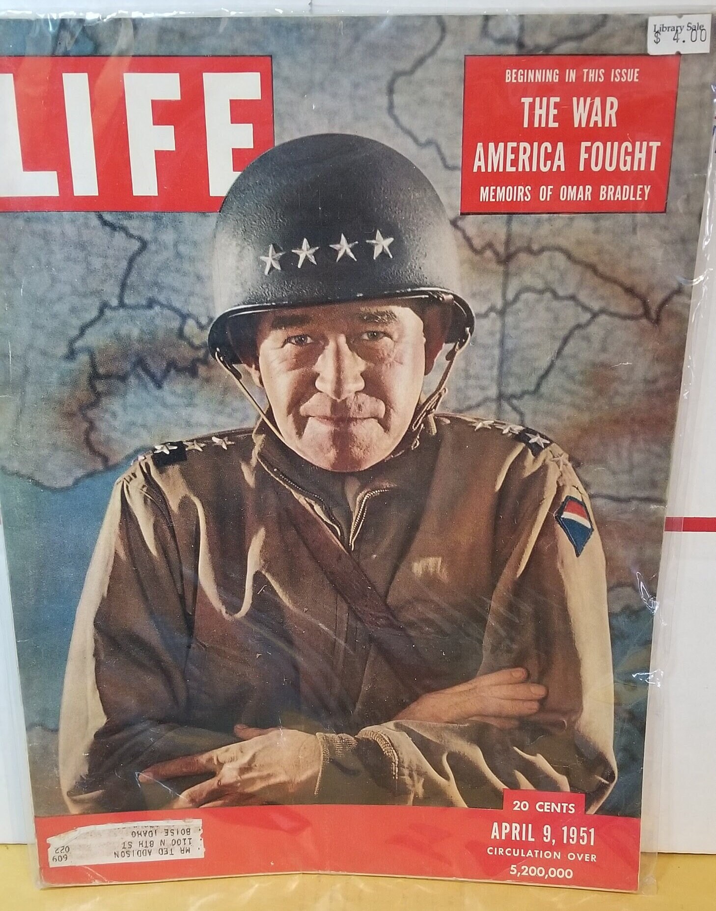 Life Magazine the War America Fought Memoirs of Omar Bradley April 9 ...