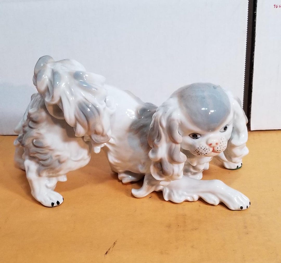 Playful Japanese Pekingese Porcelain Dog Figurine 1970s Museo First ...