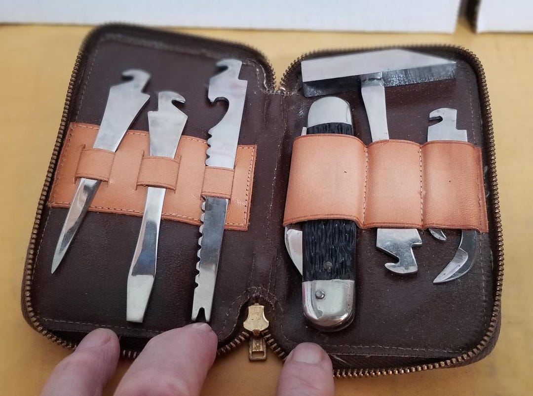 Utica Cutley Multi-tool Set With Utica Folding Knife All in Leather ...