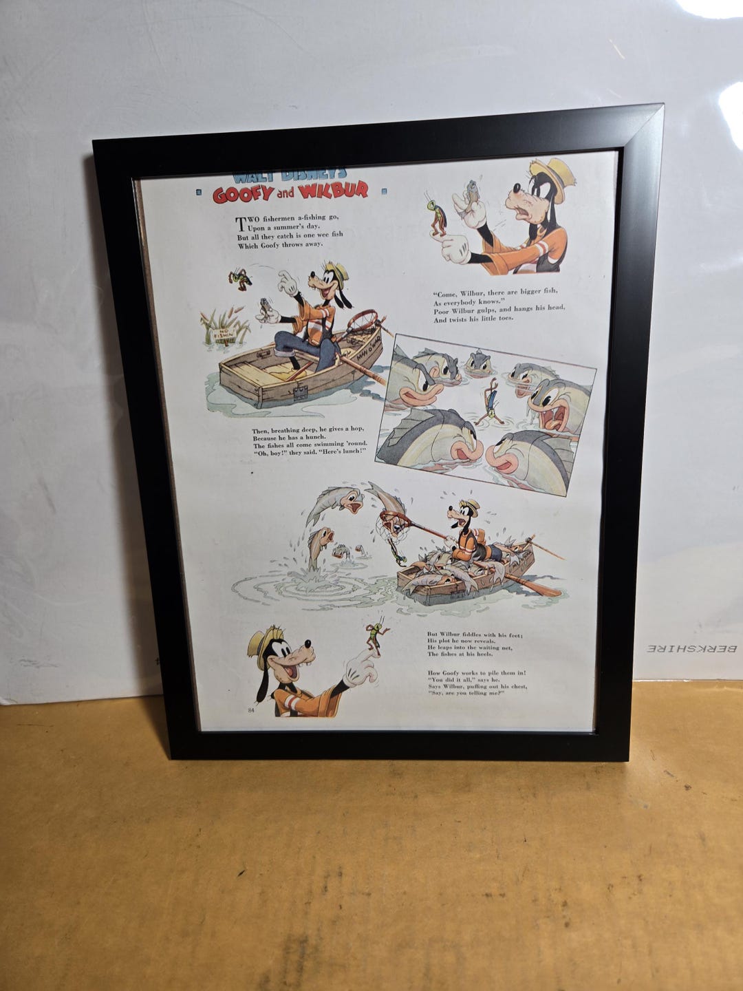 Walt Disney's Mickey Mouse Original Framed Comic "goofy and Wilbur" May ...