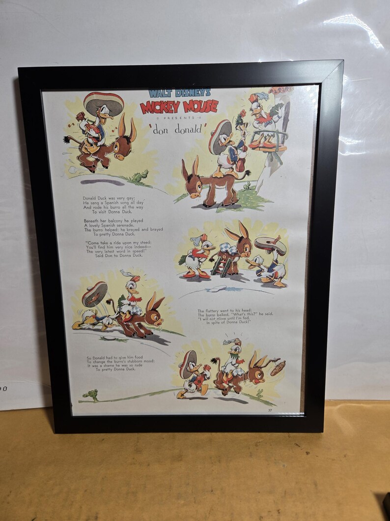 Walt Disney's Donald and Donna Duck Single Page Comic "don Duck" Print ...