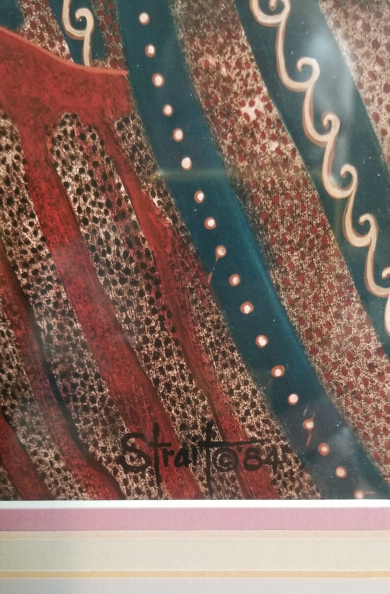 Dorothy May Strait 'cherokee Nation Artist' Framed Painting of Native ...