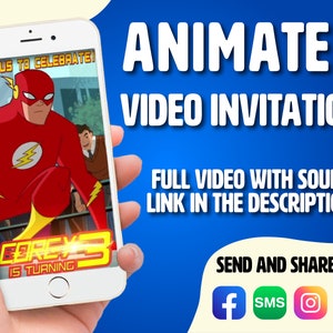 The Flash Invite the Flash Party Invite the Flash - Etsy