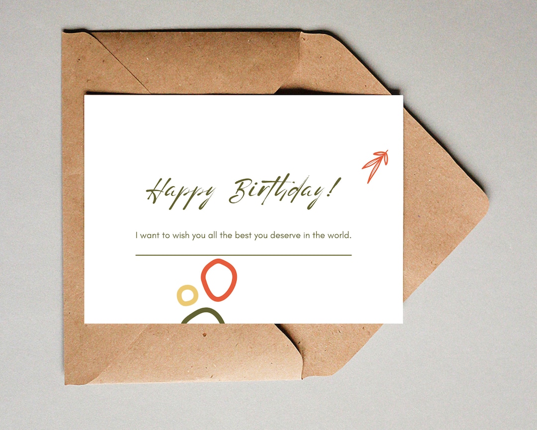 Printable Birthday Card | Birthday Card Gift | Unique Quality Birthday ...