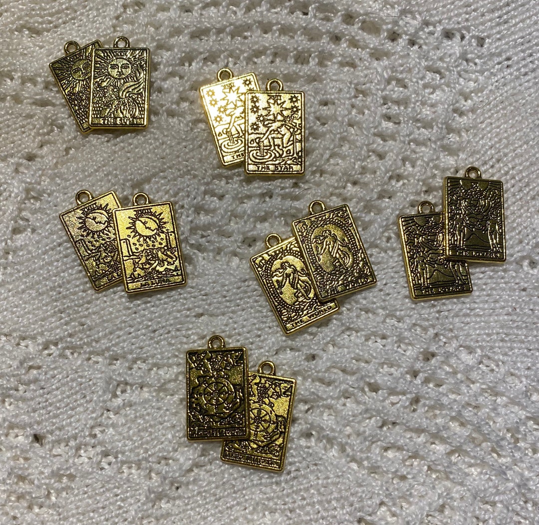 Tarot Card Charms Gold - Etsy Australia