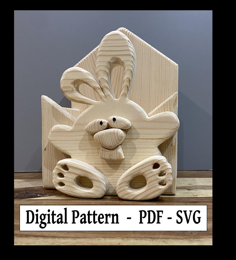 Easy Scroll Saw, Easter Bunny 2 Pattern ,planter, Animal Box,pdf, Swg ...