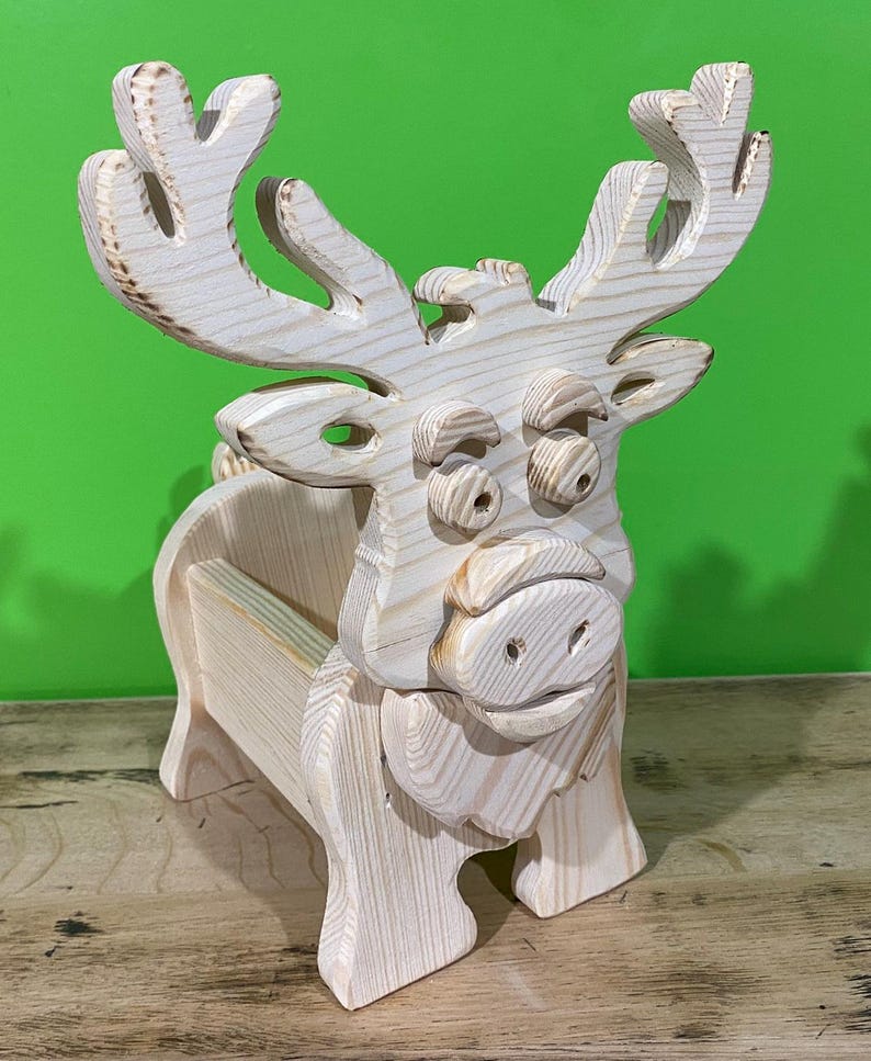 Reindeer Planter Box Scroll Saw Pattern, DIY Woodworking (PDF, SVG) - Etsy