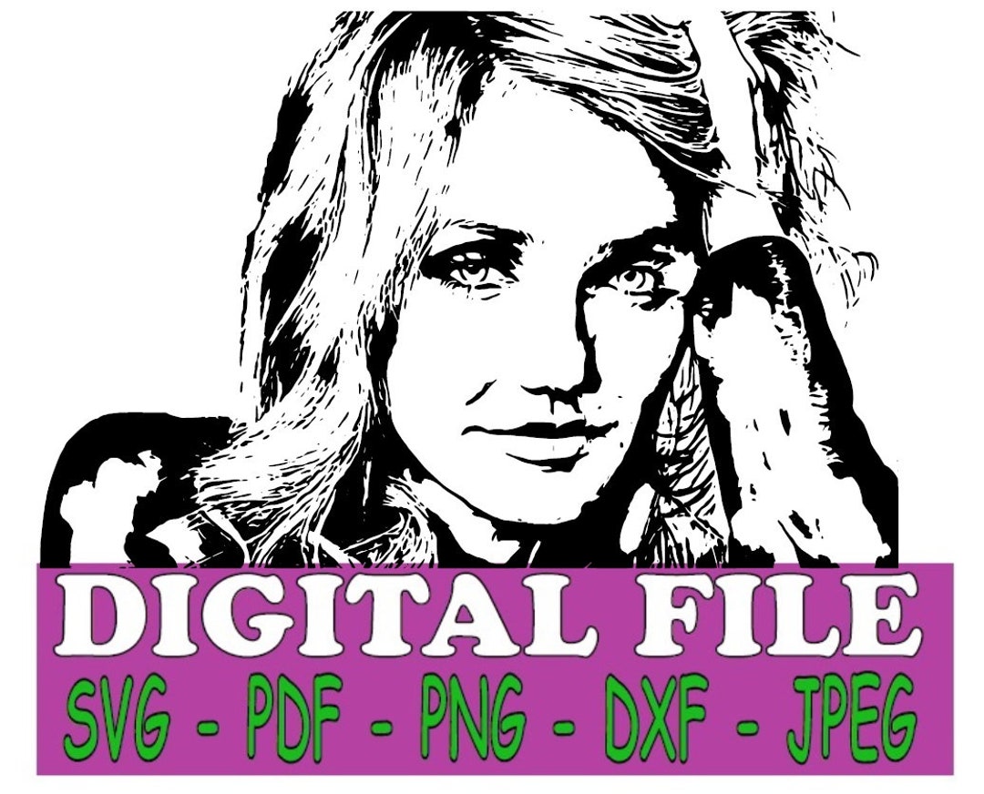 Actresses, Cameron Diaz, SVG, Pdf, Png, Dxf, Jpeg, Stencil - Etsy Canada