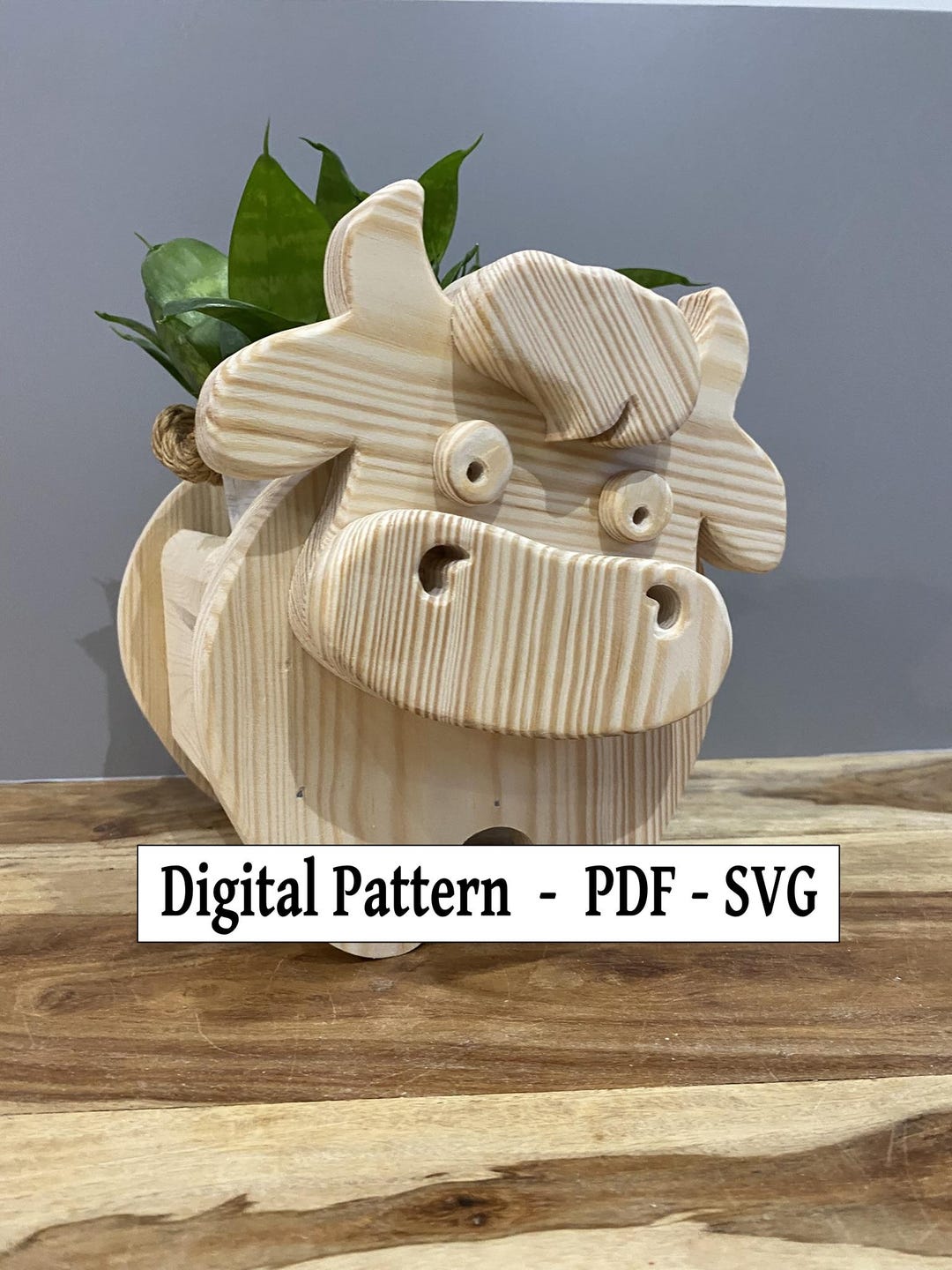 Flower Box Planter | COW | Easy Scroll Saw Pattern, Animal Box ...