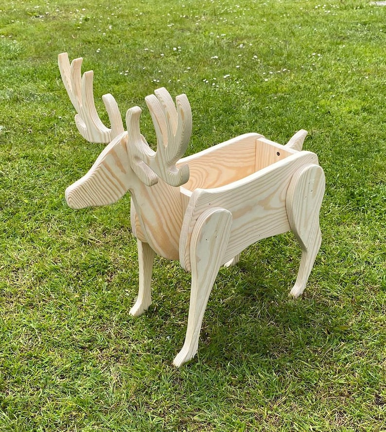 Deer Planter Woodworking Plans: Scroll Saw PDF/SVG Patterns - Etsy