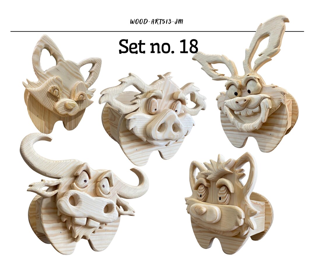 Animal Planter Box Plans: 5 DIY Scroll Saw Patterns (PDF, SVG) Set No ...
