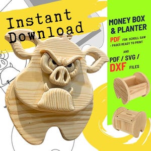 Animal Planter Box Plans: 20 Diy Scroll Saw Patterns (PDF , SVG , DXF ...