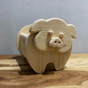 Easy Scroll Saw, Pattern , PIG Pattern , Box, Planter, Animal Box,pdf ...
