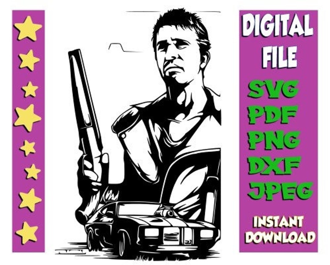 Mad Max , Mel Gibson , SVG, Pdf, Png, Dxf, Jpeg, Stencil - Etsy Canada