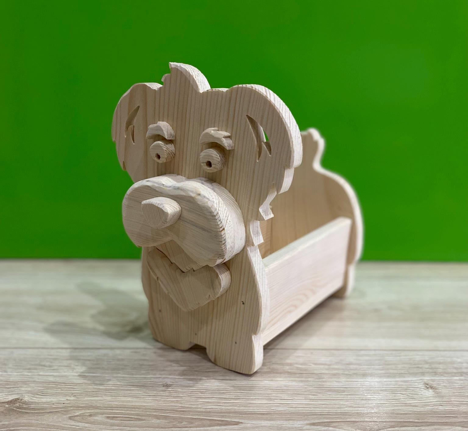 Scroll Saw Pattern , DOG 2 Planter, Flower Planter - Animal Planter Box ...