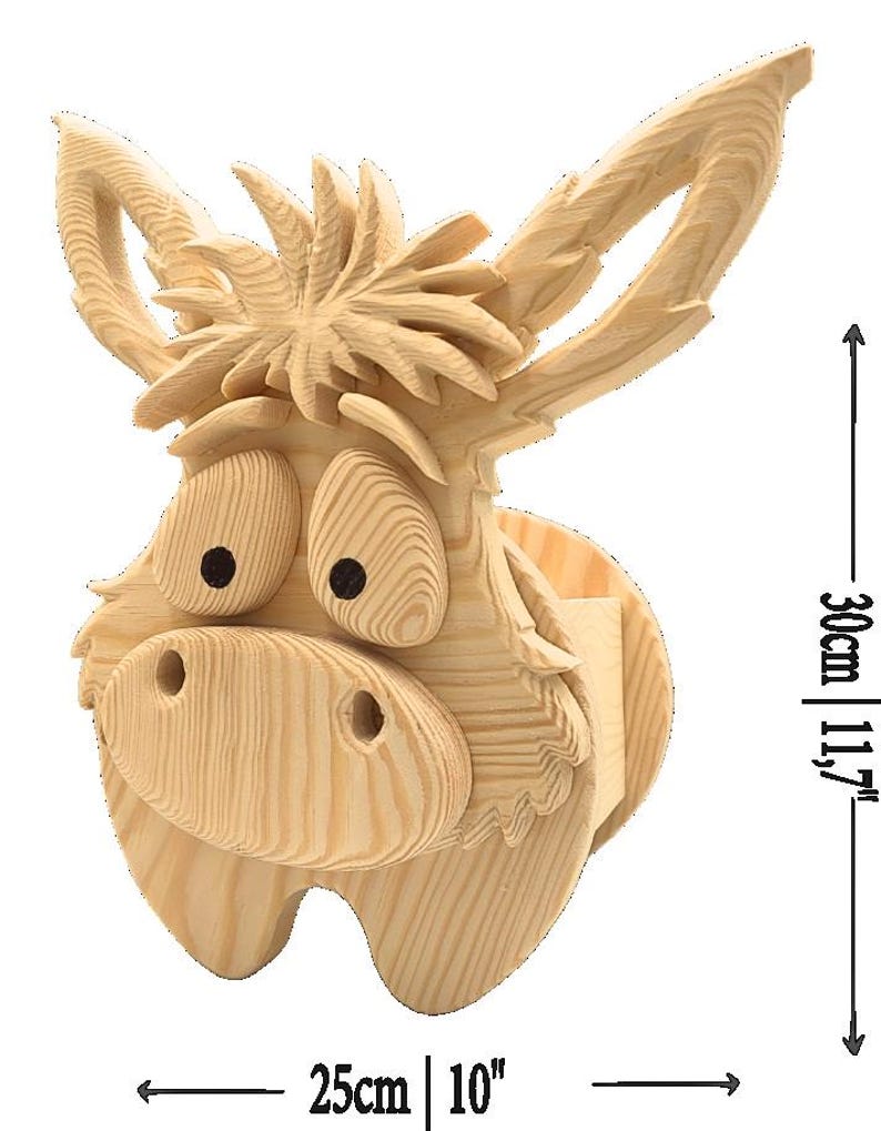 7 Wooden Donkey Scroll Saw Patterns: Diy Woodworking Plans (PDF, SVG ...