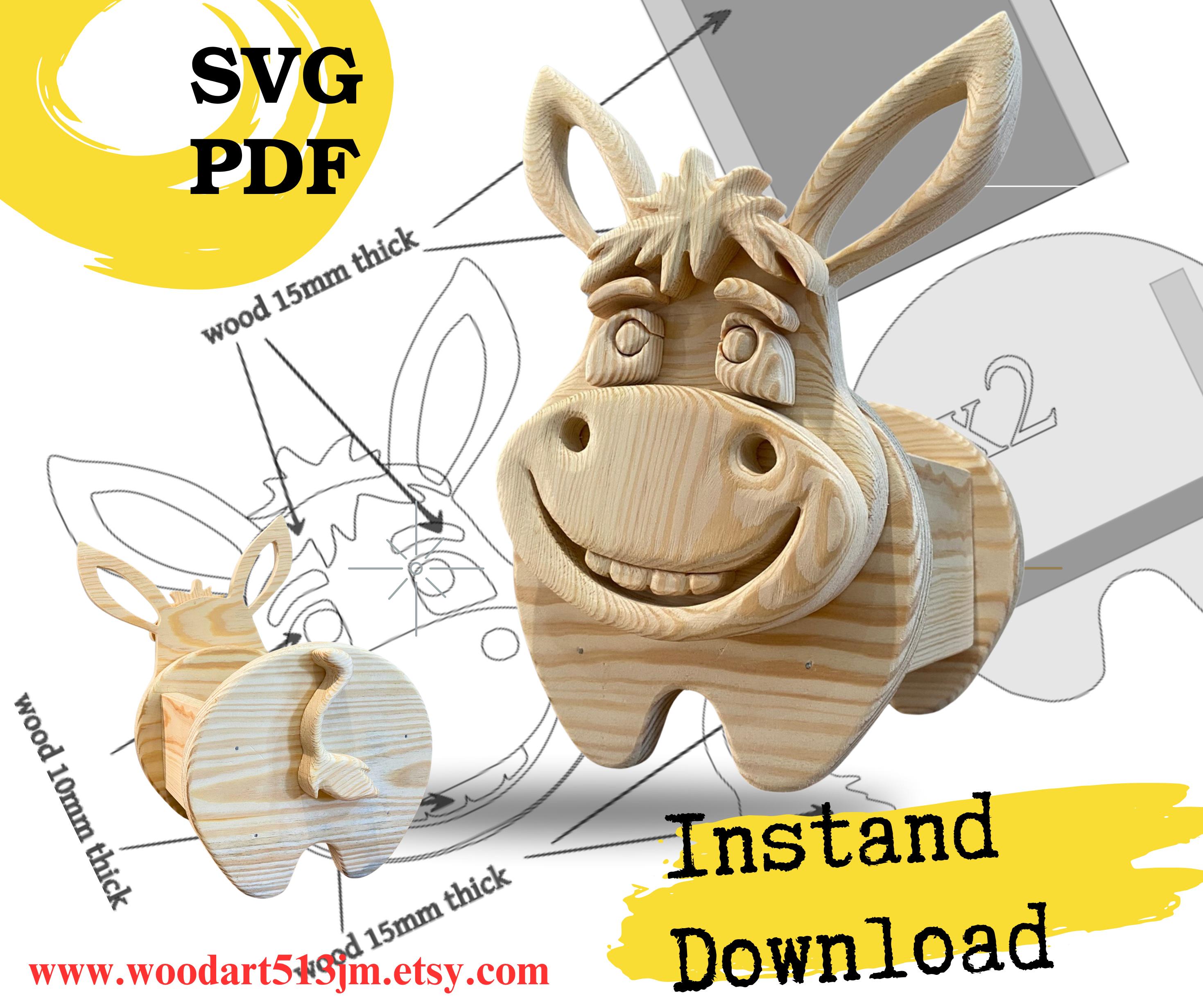 Animal Planter Box Plans: 5 Scroll Saw Patterns (PDF, SVG) - Etsy