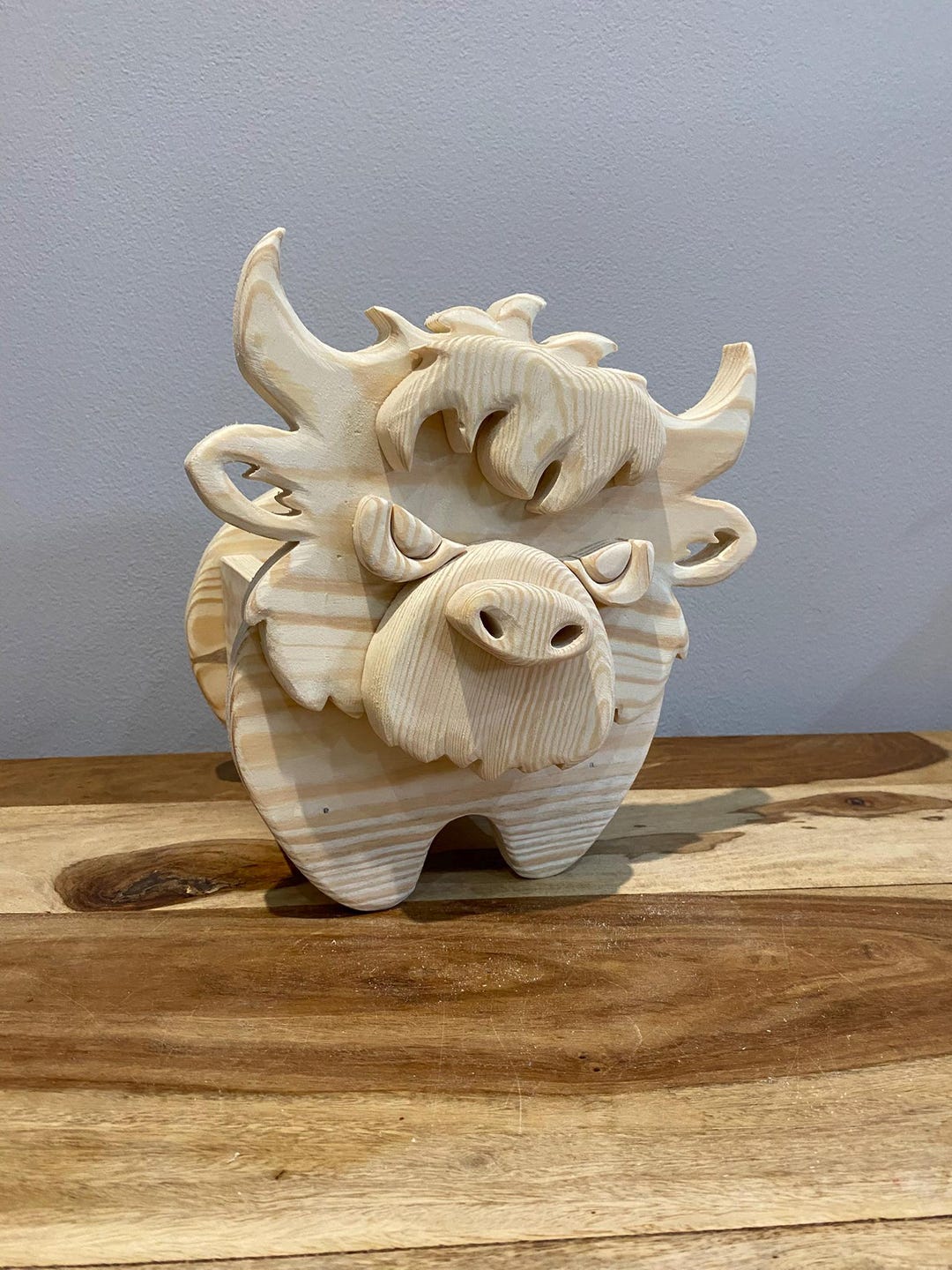 Bull Animal Planter Box Scroll Saw Pattern (PDF, SVG) - Etsy