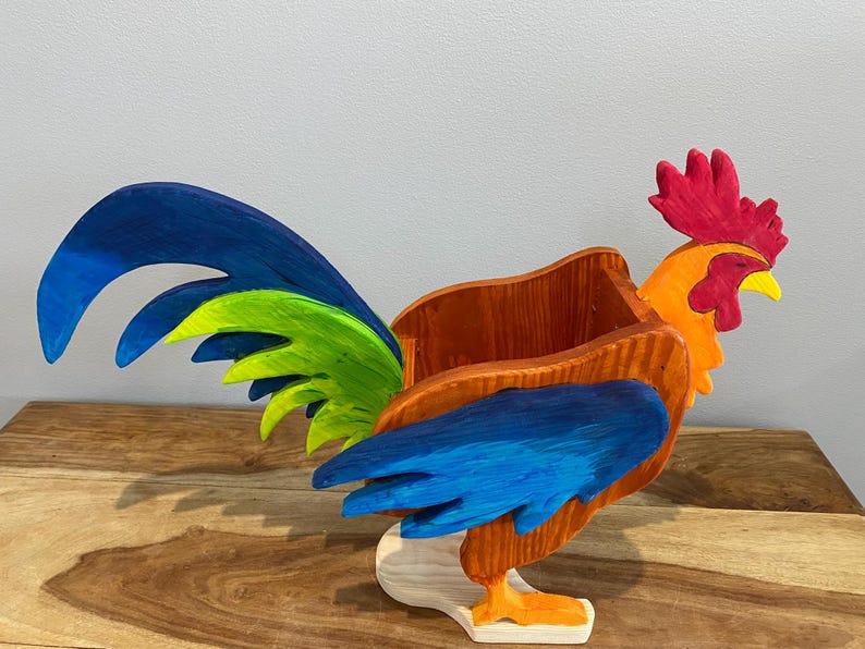 Rustic Rooster Planter Box - DIY Woodworking Plans (SVG & PDF) - Etsy