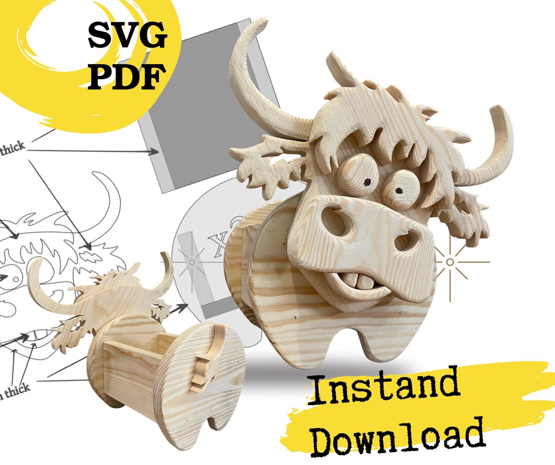 Woodworking Planter Box Scroll Saw Pattern – Easy Bull Design for ...